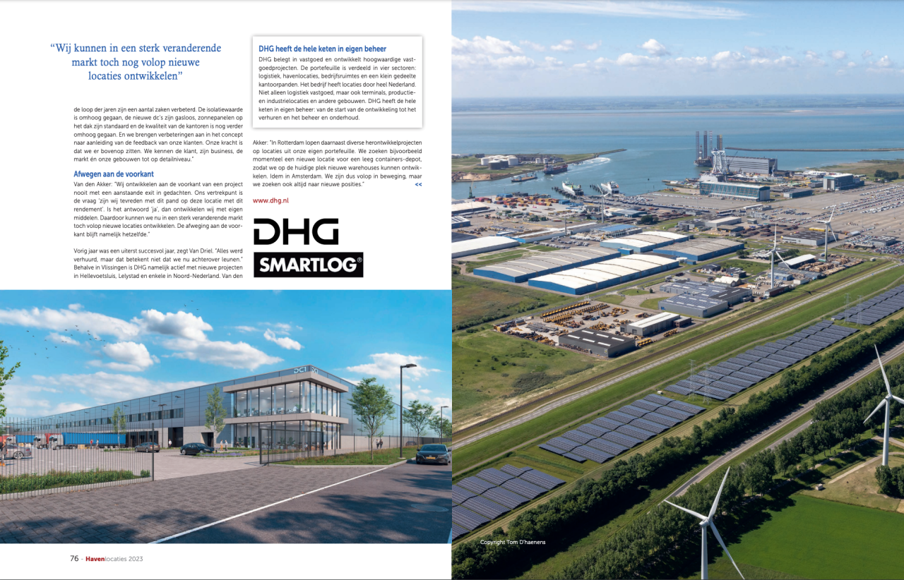 DHG ontwikkelt trimodale XXL-locatie in Vlissingen
